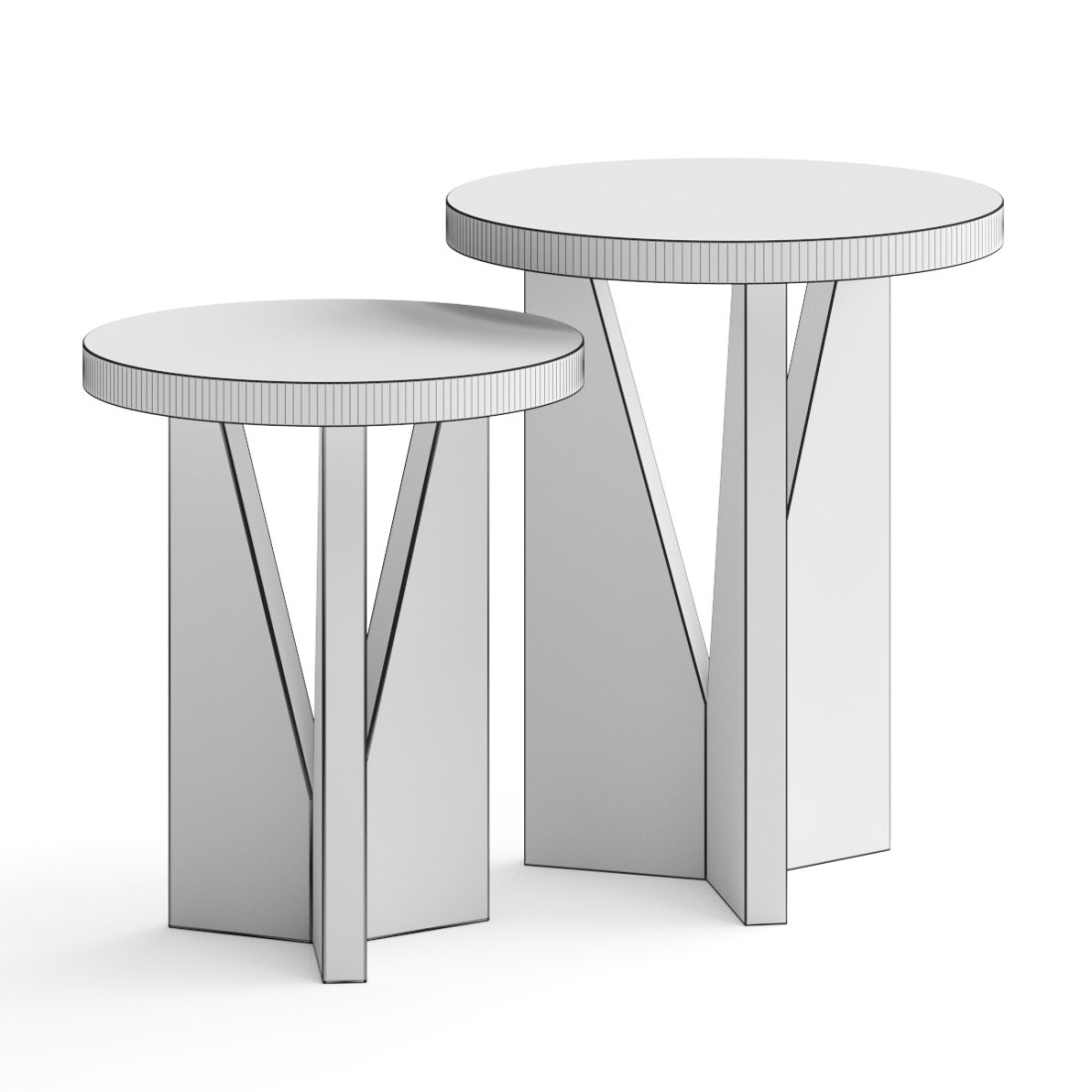 Allmodern Bodiam Nesting End Table - 3D Model for Corona, VRay