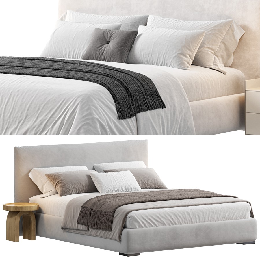 Meridiani Scott Bed - 3D Model for Corona