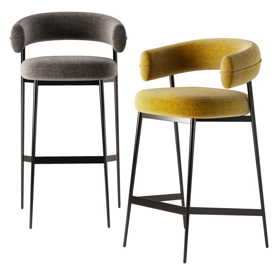Nena Bar Chair - 3D Model for Corona