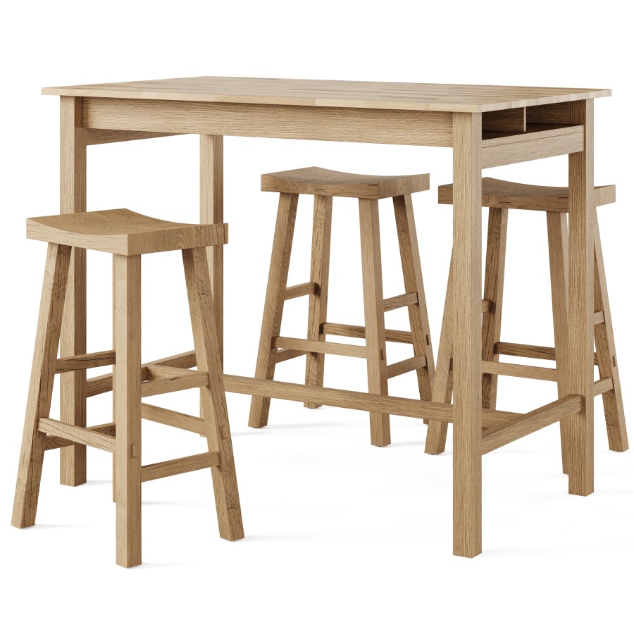 Bar Stool Asayo And Bar Table Adelita 3D Model for VRay, Corona | CGMood