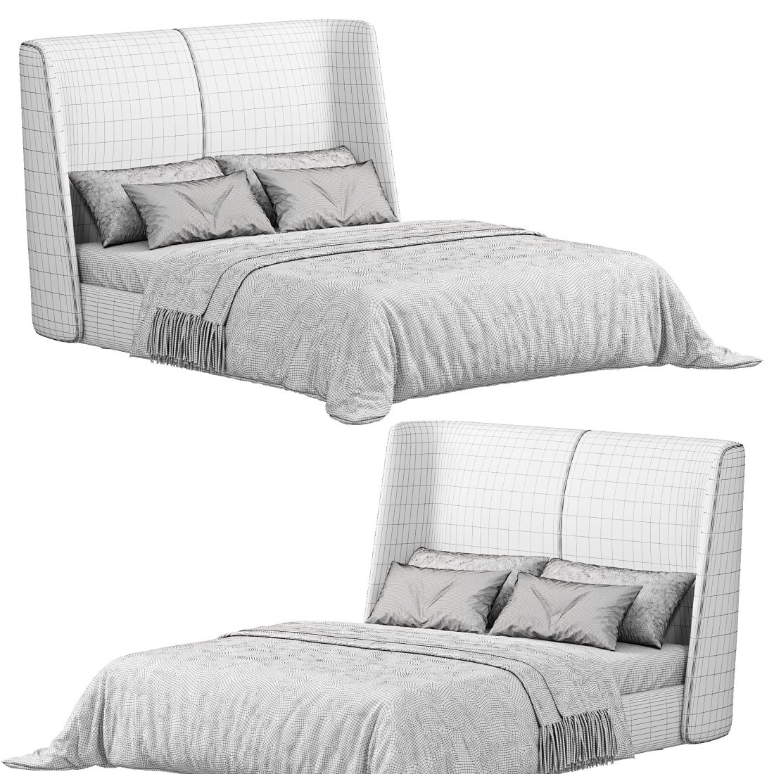 Echo Bed 3D Model for Corona | CGMood