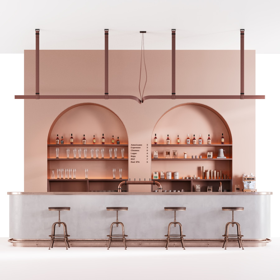 Bar Counter - 3D Model for Corona
