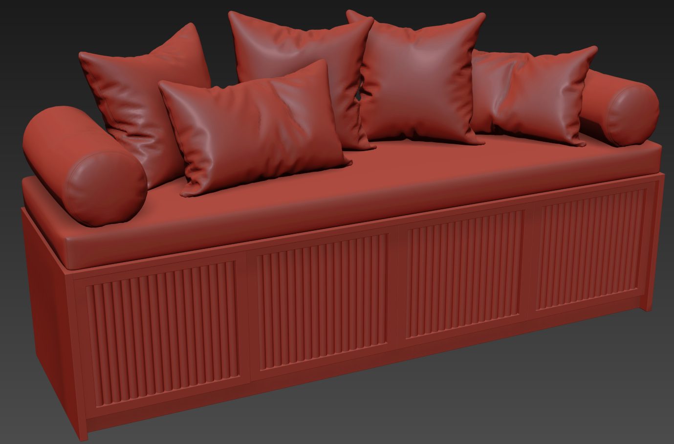 Window Seat Pillows 3D Model for VRay | CGMood