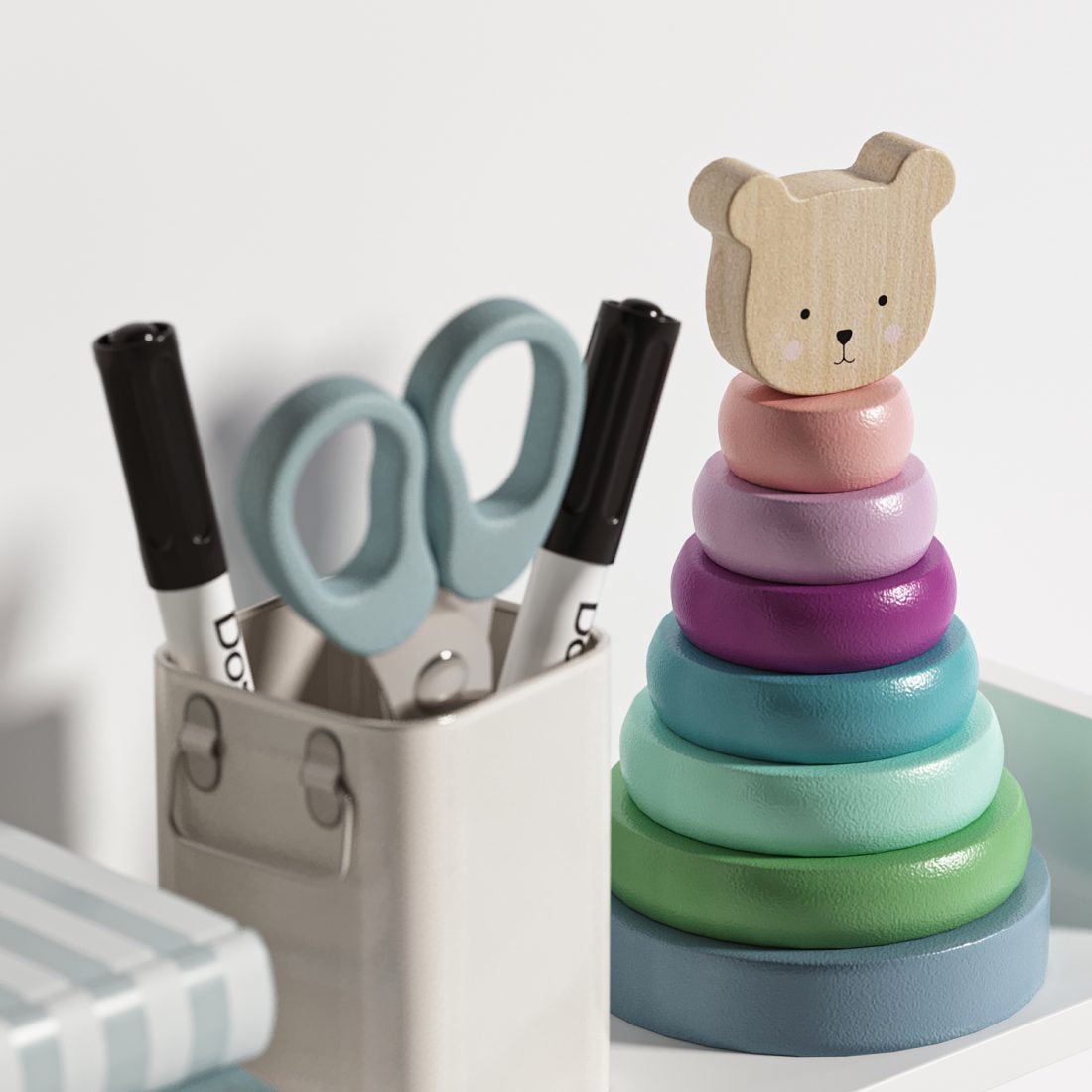 Jabadabado Teddy Wooden Toys , Decoration And Stor 3D Model for VRay ...