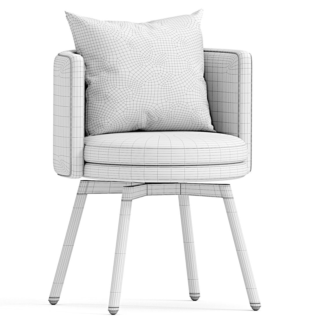 Armchair Minotti Torii Dining Little 3D Model for Corona | CGMood