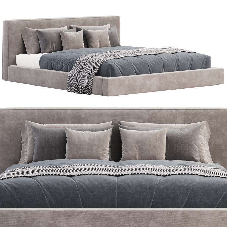 Double Bed Lenni By Dizayner 3D Model for Corona | CGMood