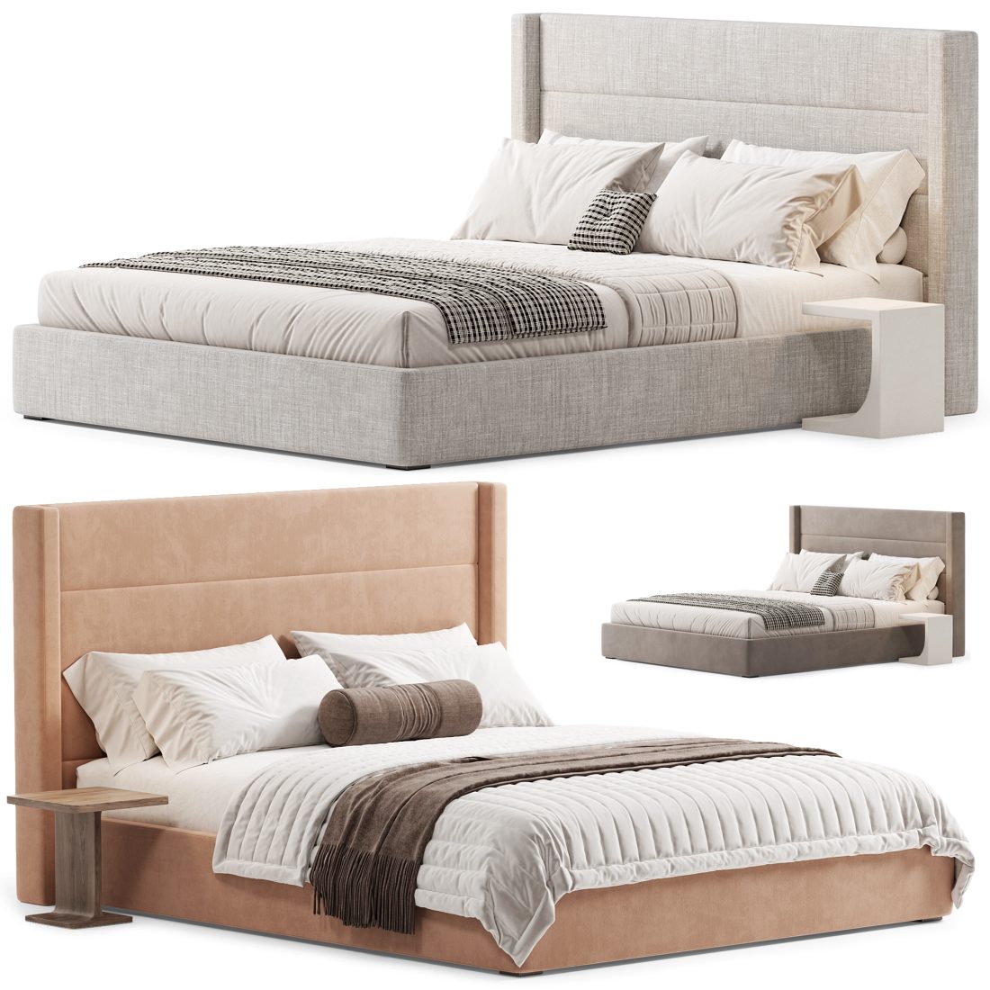 Modena Horizontal Bed By Idealbeds - 3D Model for Corona