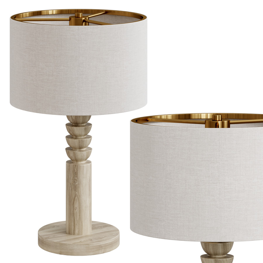 Lathe Table Lamp By Arhaus 3D Model for Corona | CGMood