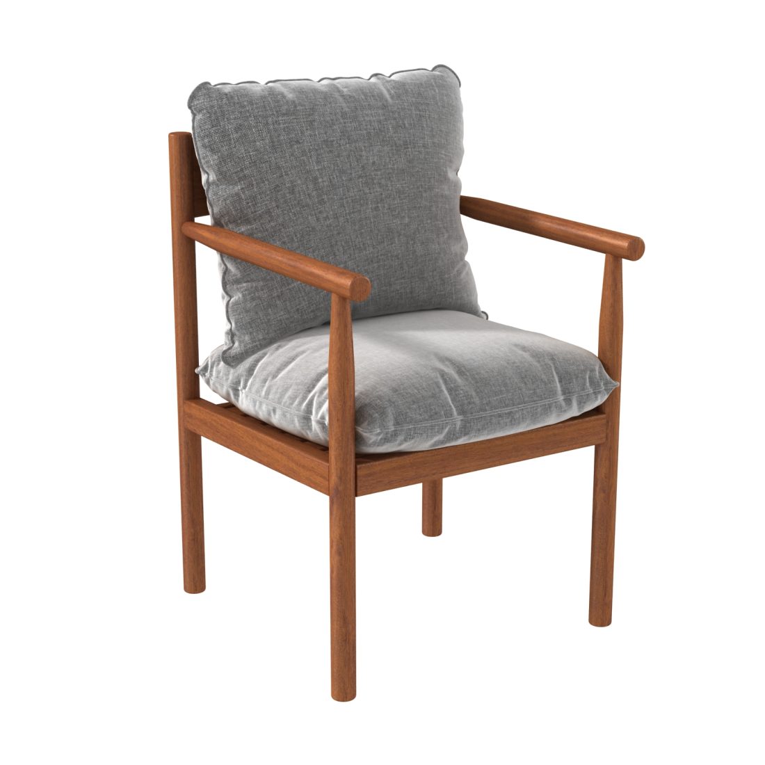 Enka Terrace Wood Armchair - 3D Model for VRay