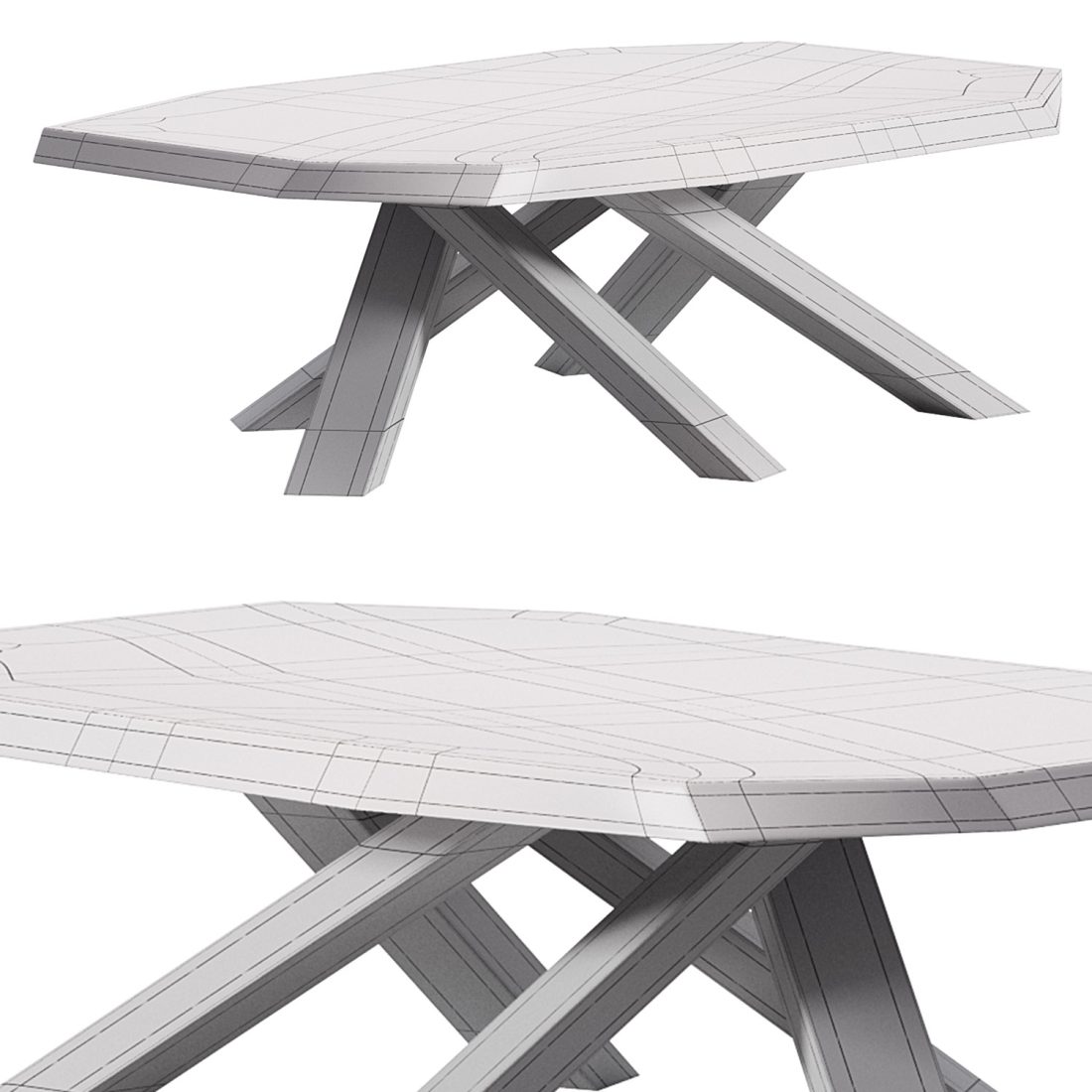 Carrinna Coffee Table - 3D Model for Corona