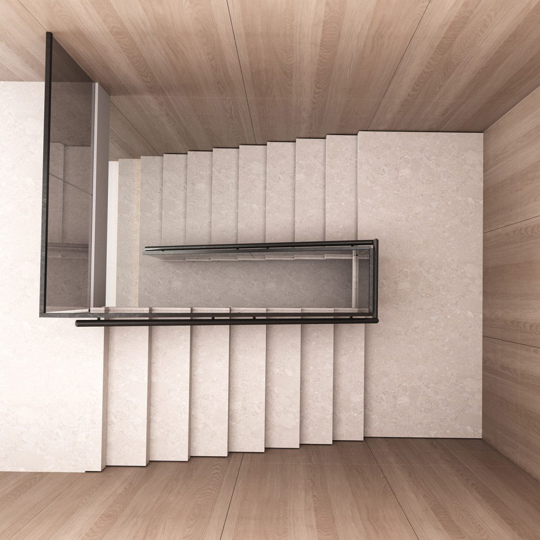 Modern Interior Stairs 18_2 - 3D Model for Corona