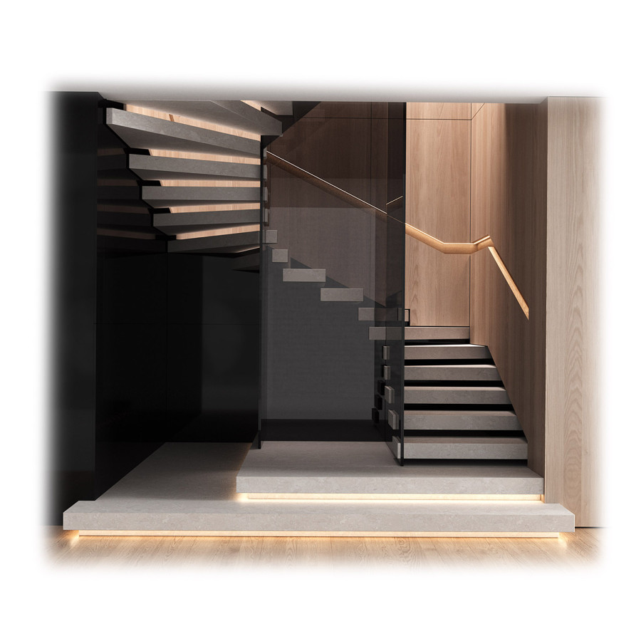 Modern Interior Stairs 20 - 3D Model for Corona