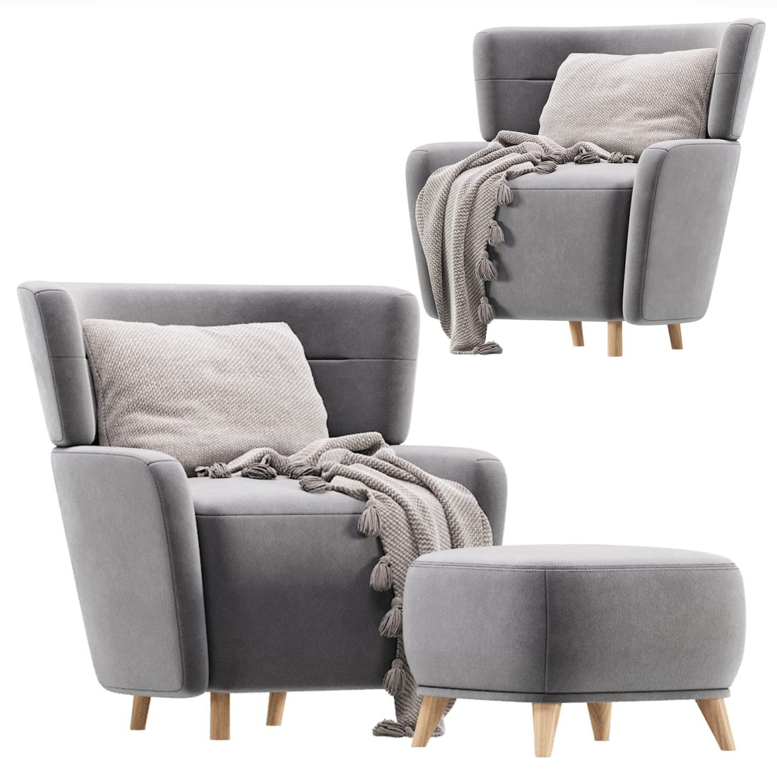 Armchair Audril - 3D Model for Corona