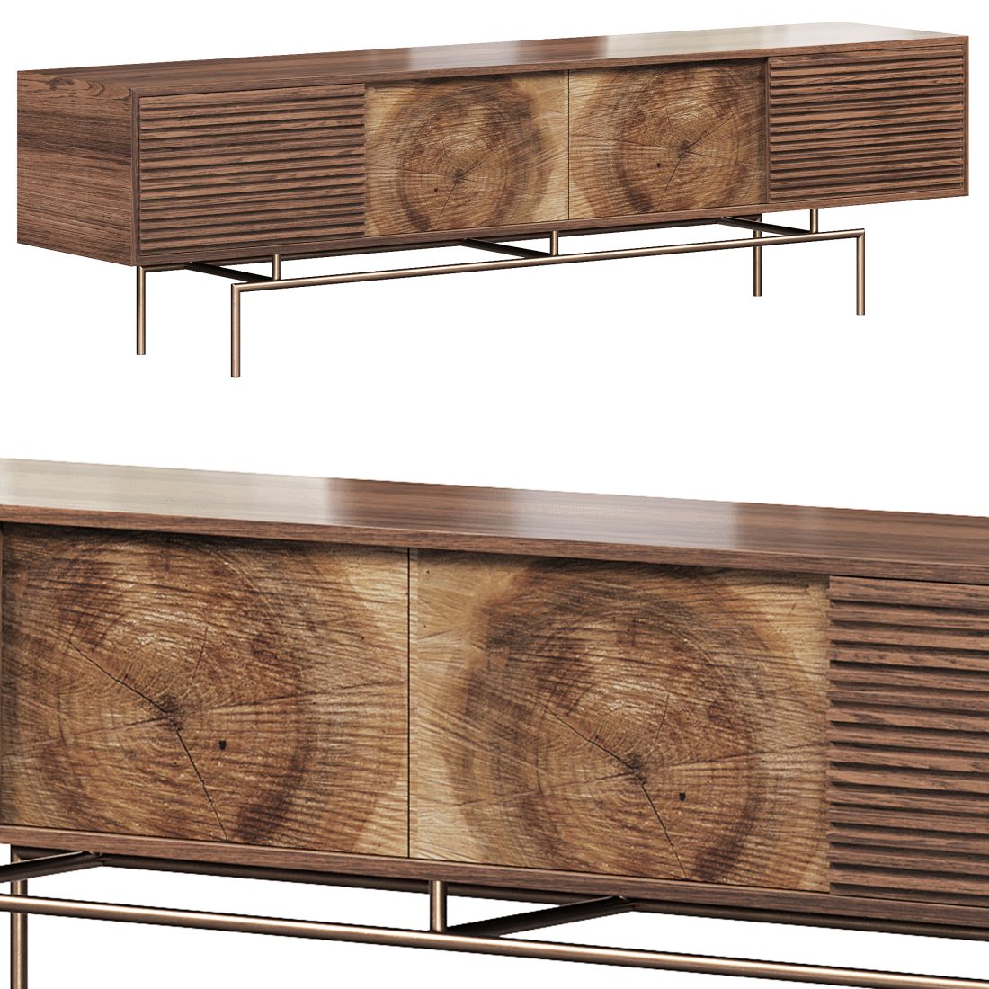 Thomas Bina Blaine Media Console 3D Model for Corona | CGMood