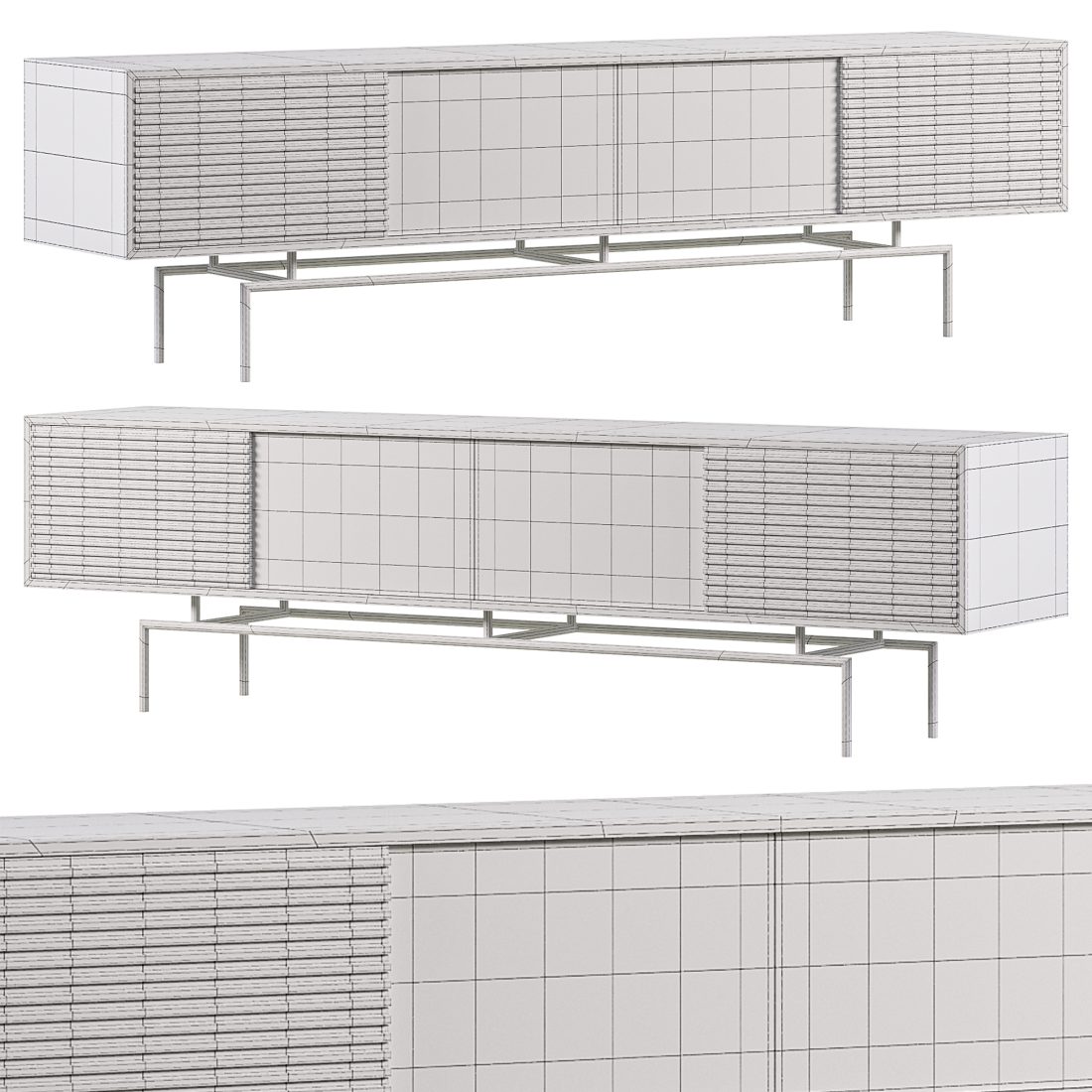 Thomas Bina Blaine Media Console 3D Model for Corona | CGMood