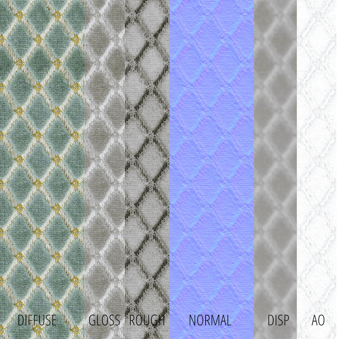 Decorative Fabric Romeo 4k Pbr Seamless - 3D Model for VRay, Corona, VRay