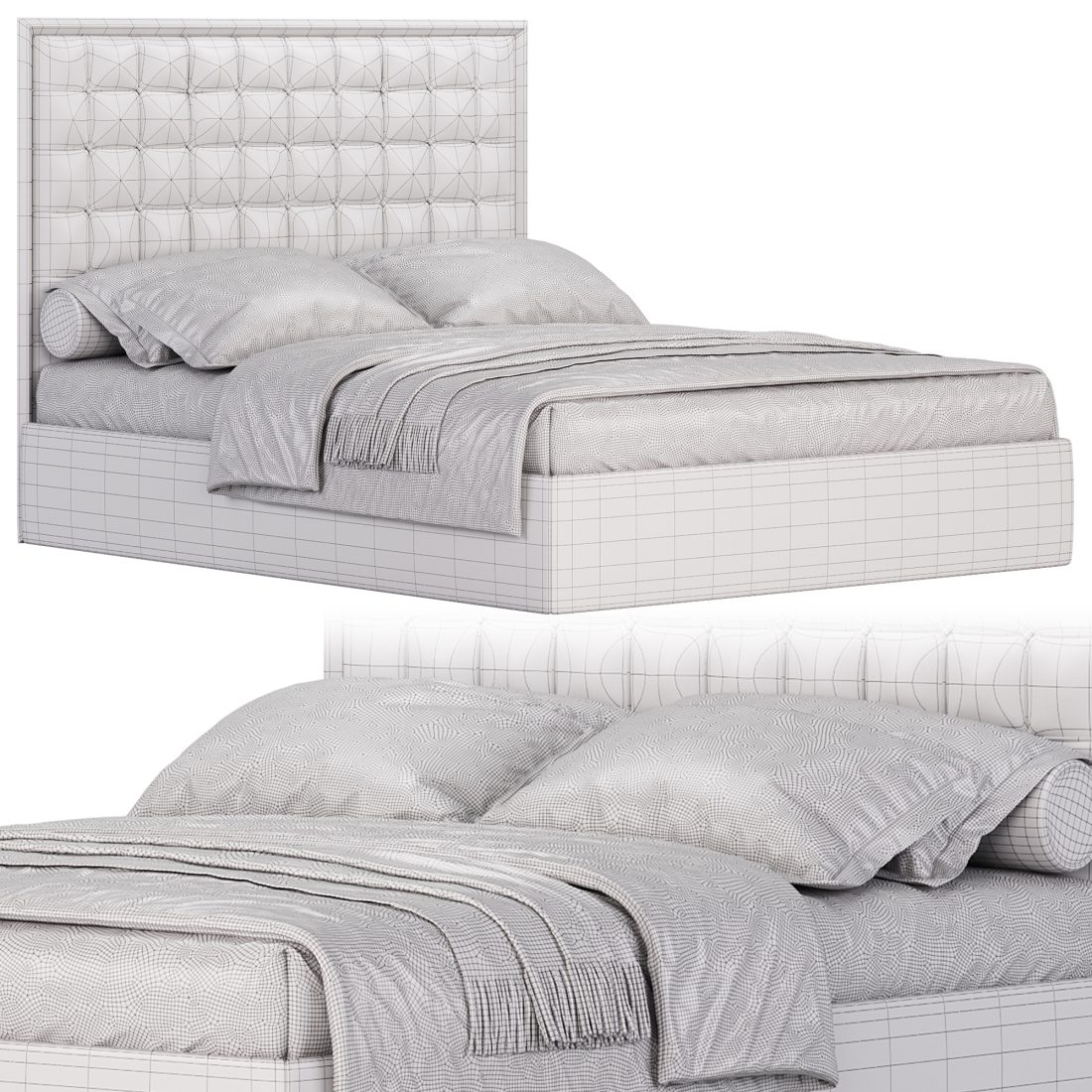 Monako Bed By Cazarina - 3D Model for Corona