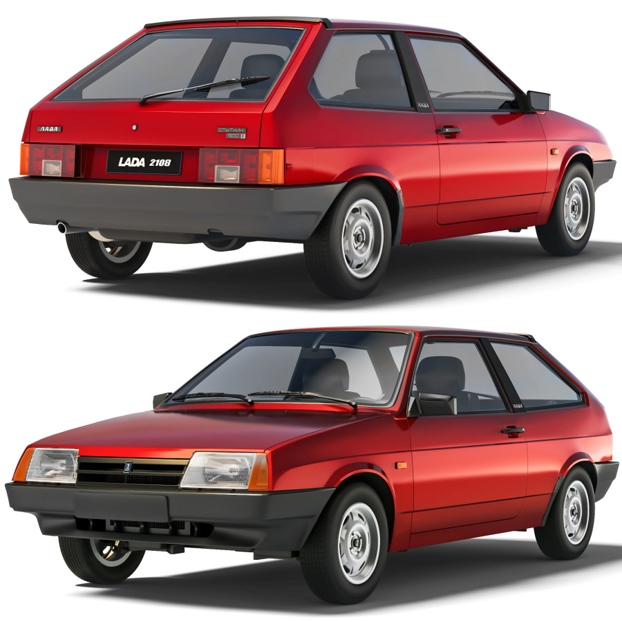 Vaz Lada 2108 Sputnik 1991 - 3D Model for VRay