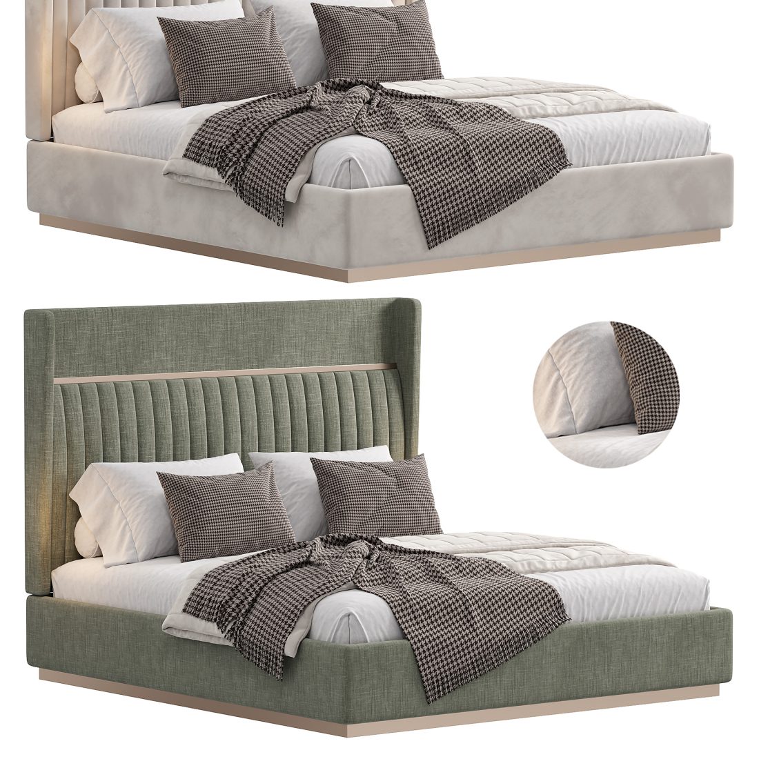 Maria Bed - 3D Model for Corona