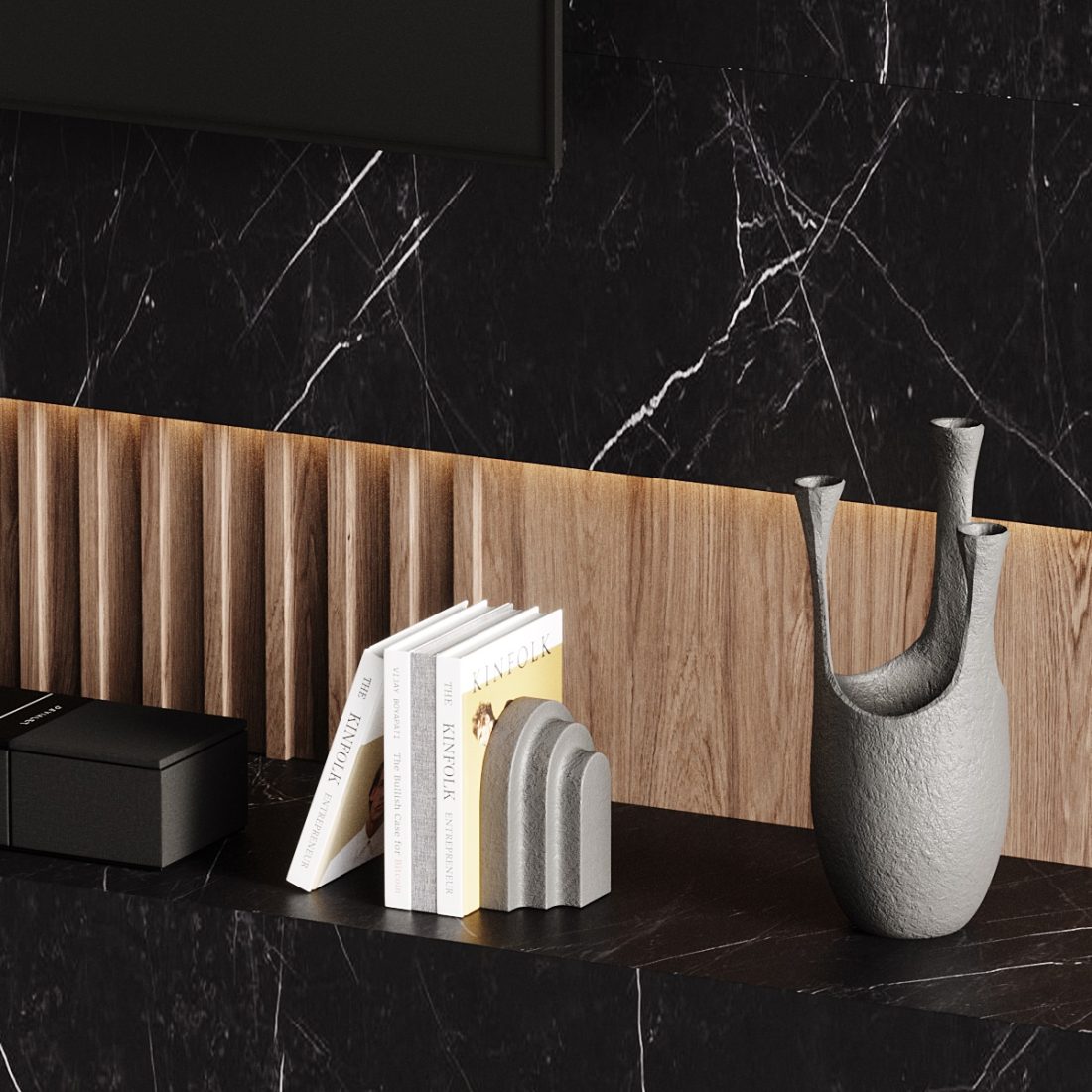 Tv Wall Set 026 - 3D Model for Corona