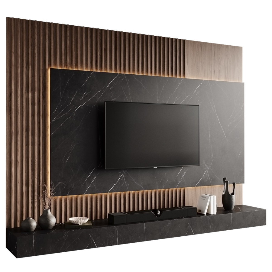 Tv Wall Set 026 - 3D Model for Corona