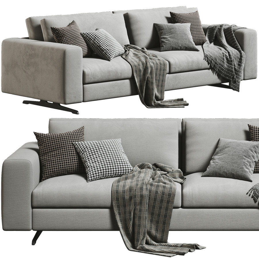 Arflex Leenus 2 Seats Sofa - 3D Model for VRay, Corona