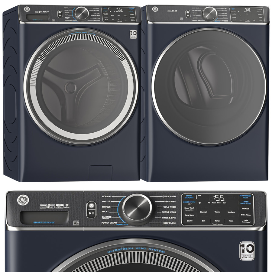 Ge - Washing And Dryer Machines Gfw850spnrs - 3D Model for VRay, Corona