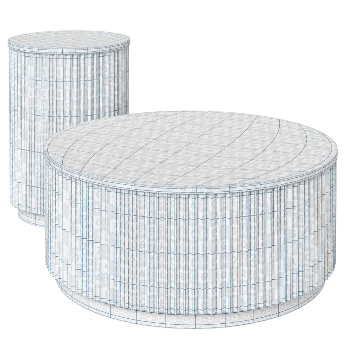 Cfs Hampton Fluted Ribbed Round Tables 3D Model for VRay, Corona | CGMood