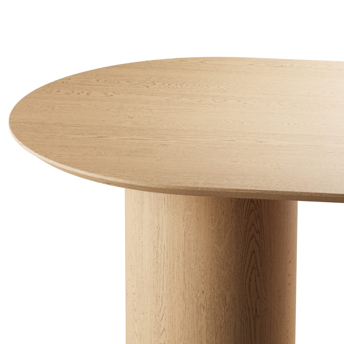 Brandy Natural Ash Wood 95 Oval Dining Table - 3D Model for Corona