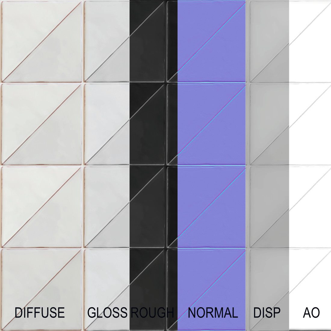Ceramic Tile Azulejo Artesanal 4k Pbr Seamless - 3D Model for VRay ...