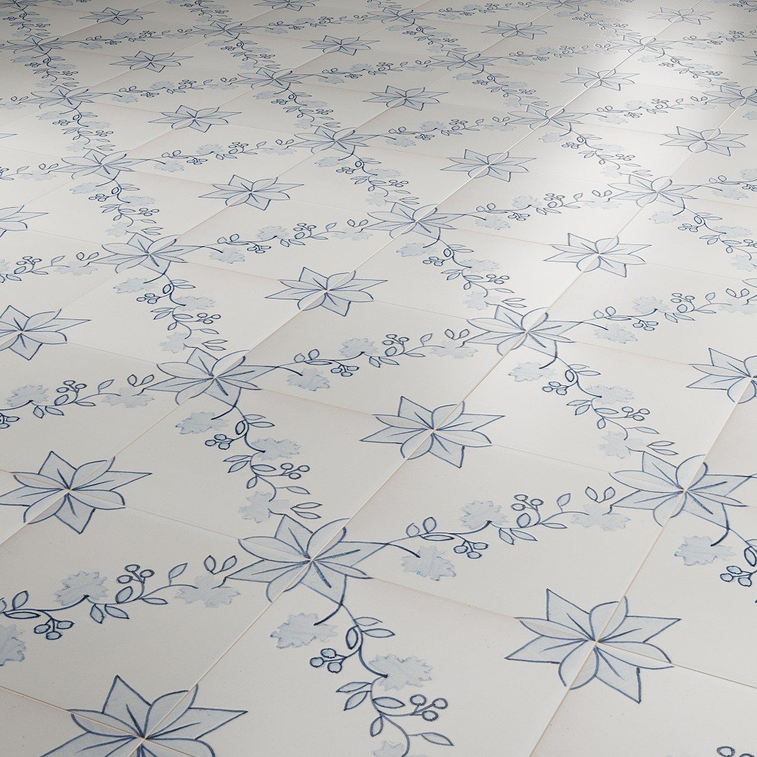 Ceramic Tile Azulejo Bicha Azul 4k Pbr Seamless Texture / PBR Material ...