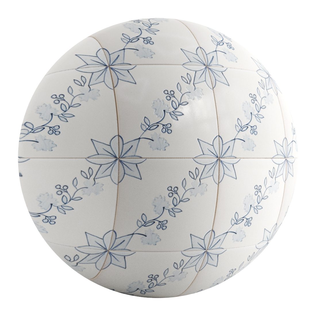 Ceramic Tile Azulejo Bicha Azul 4k Pbr Seamless Texture / PBR Material ...