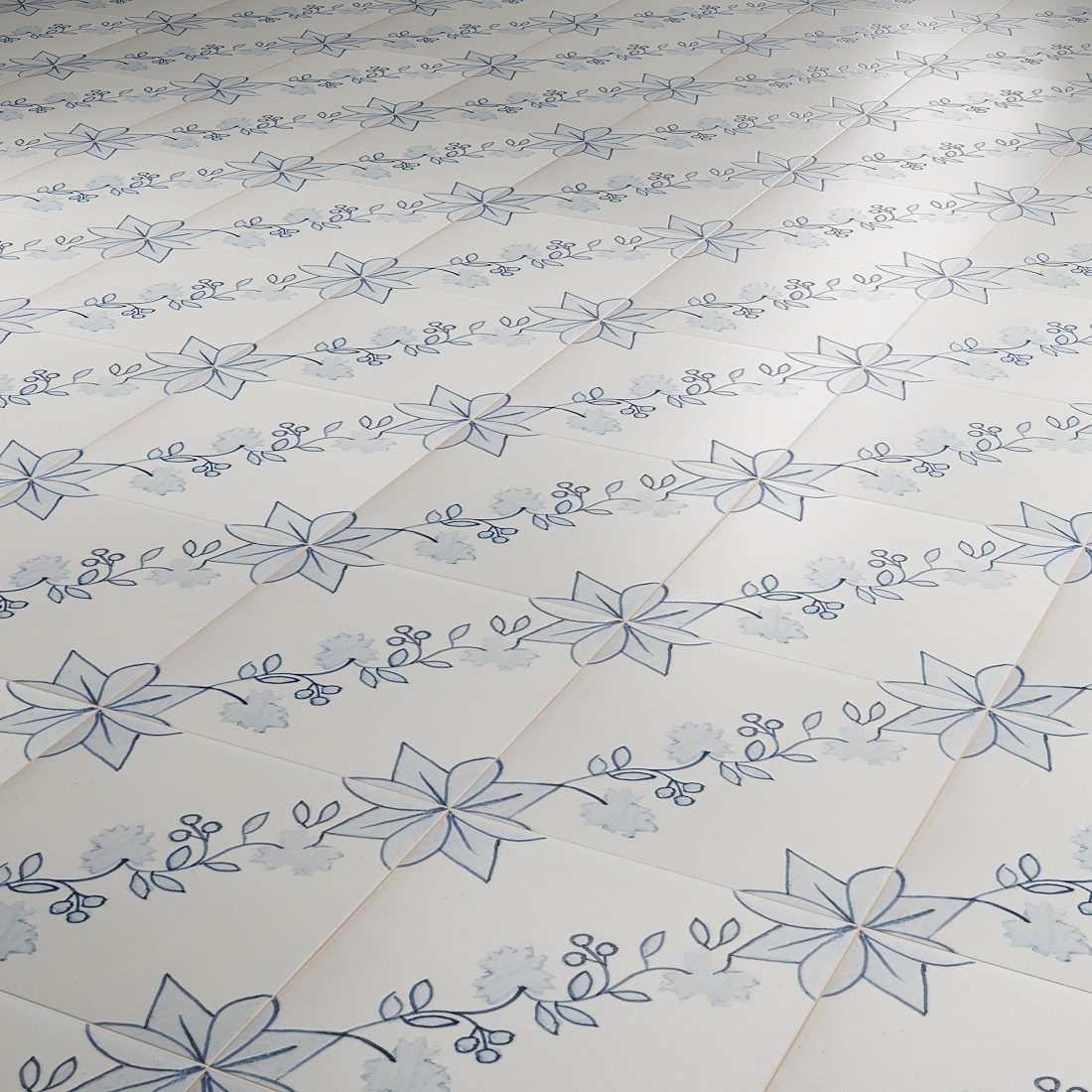 Ceramic Tile Azulejo Bicha Azul 4k Pbr Seamless Texture / PBR Material ...