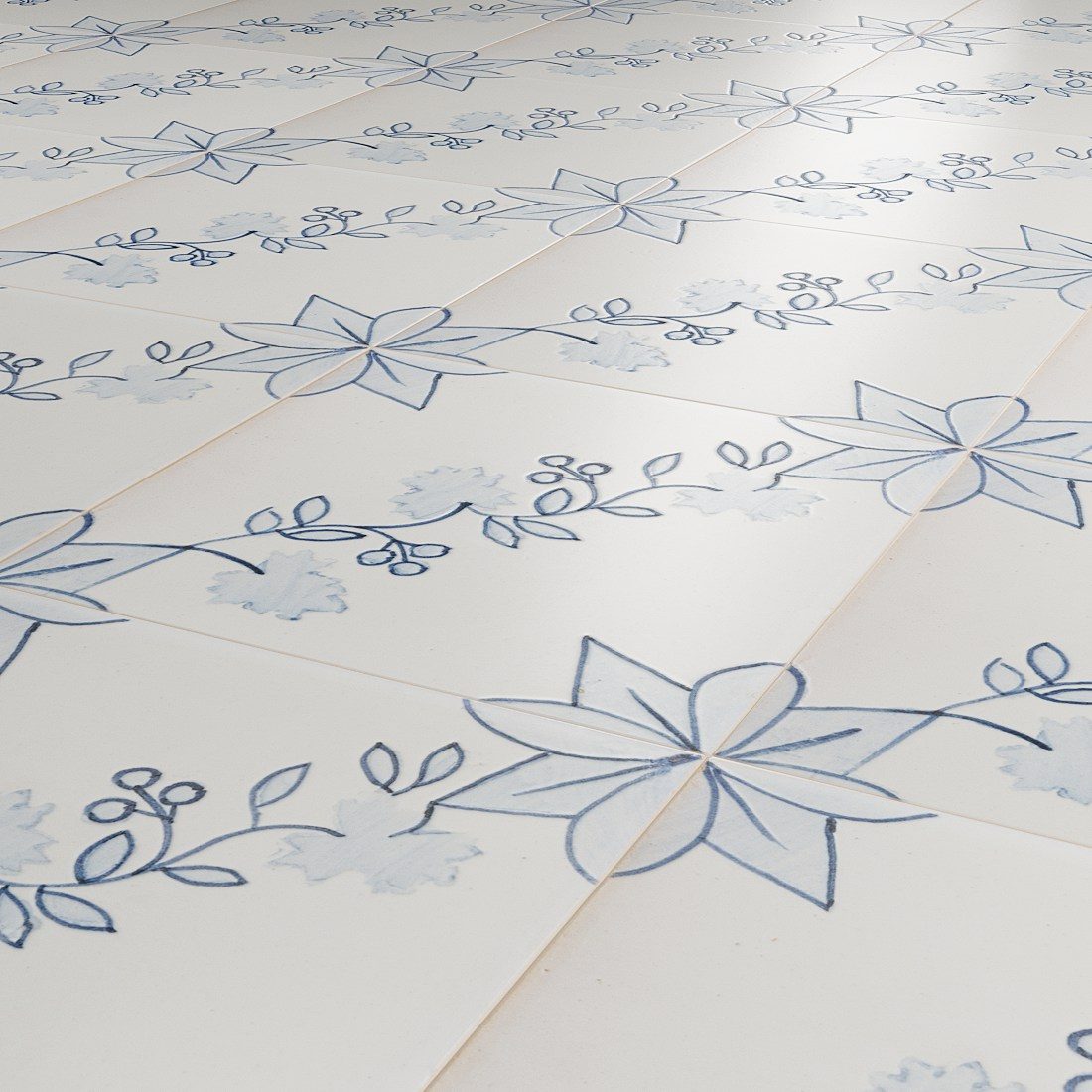 Ceramic Tile Azulejo Bicha Azul 4k Pbr Seamless Texture / PBR Material ...