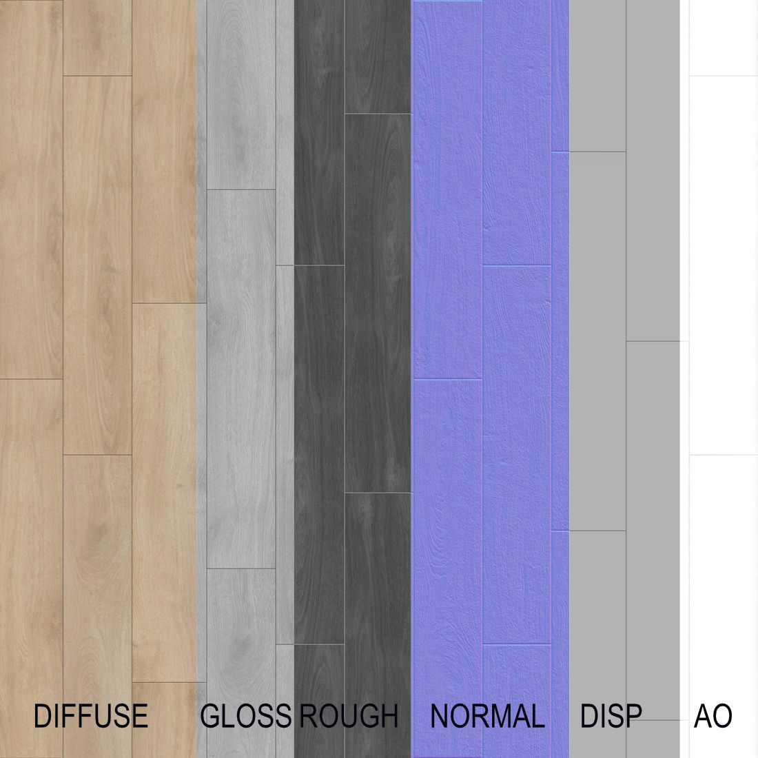 Oak Hardwood 3192 4k Pbr Seamless Material - 3D Model for VRay, Corona ...