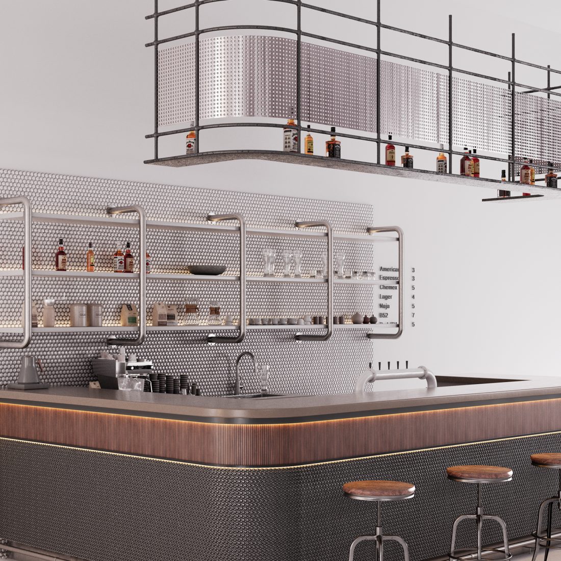 Bar Counter 3D Model for Corona | CGMood