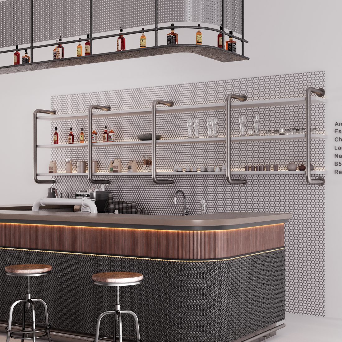 Bar Counter 3D Model for Corona | CGMood