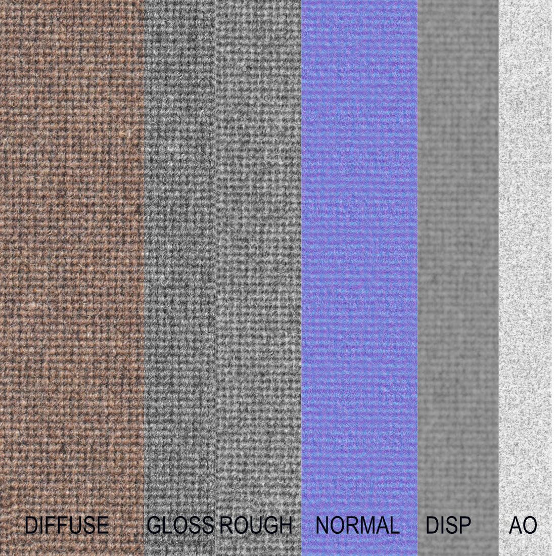 Carpet Flatwool259 4k Pbr Seamless - 3D Model for VRay, Corona, VRay