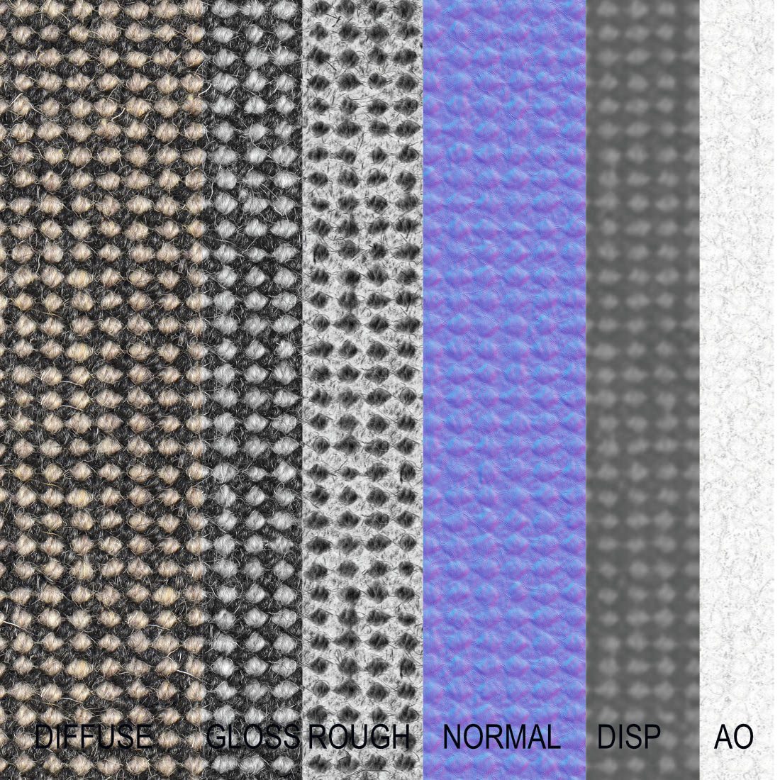 Carpet Grain60376 4k Pbr Seamless - 3D Model for VRay, Corona, VRay