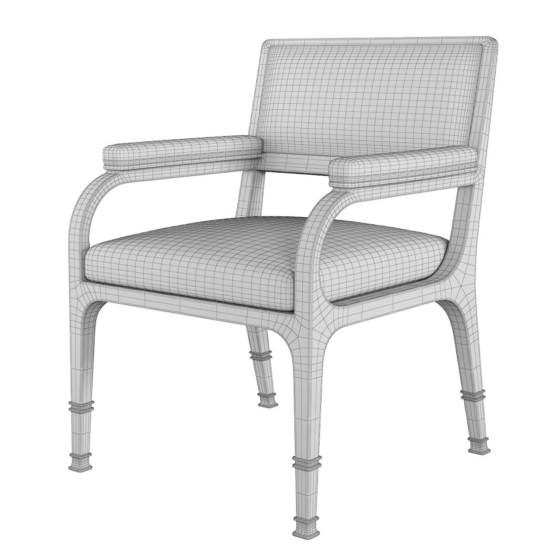 Otto Wagner 1900 Chair - 3D Model for VRay, Corona