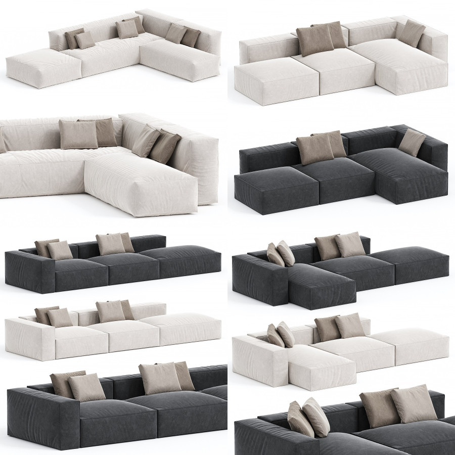 Cosima Sofa - 3D Model for Corona