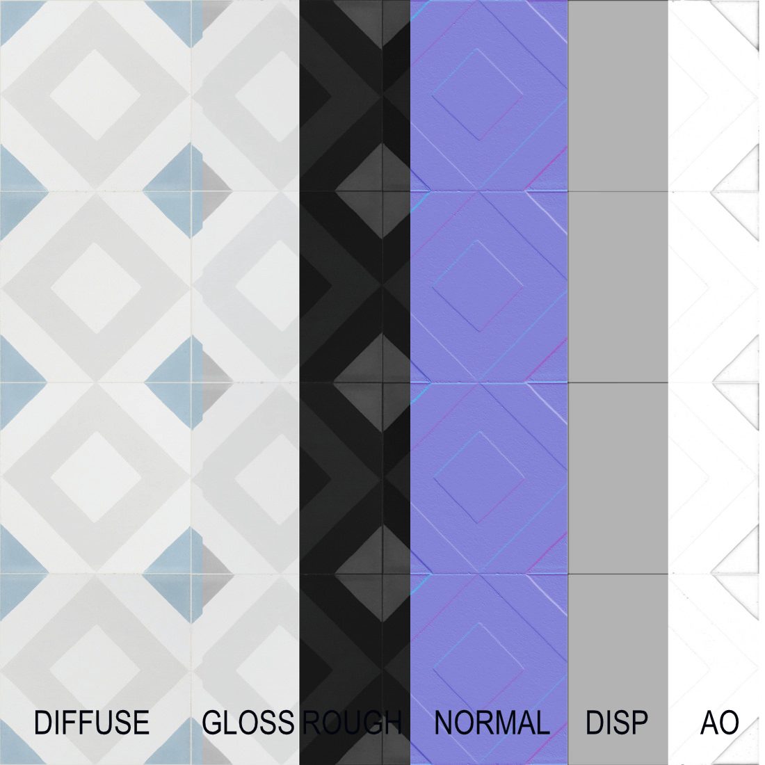 Ceramic Tile Grey Squares 4k Pbr Seamless Texture / PBR Material | CGMood