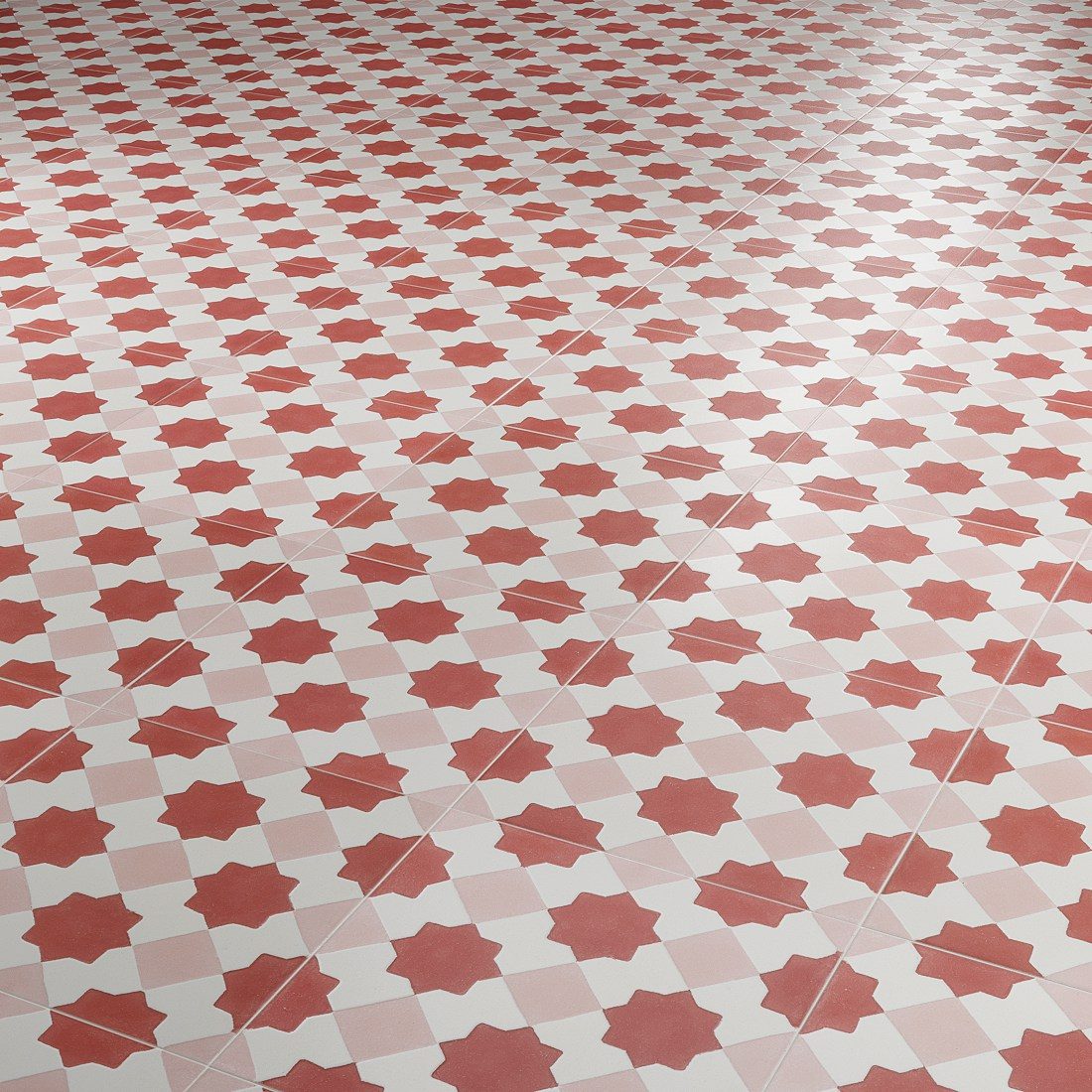 Ceramic Tile Gingham Stars 4k Pbr Seamless Texture / PBR Material | CGMood