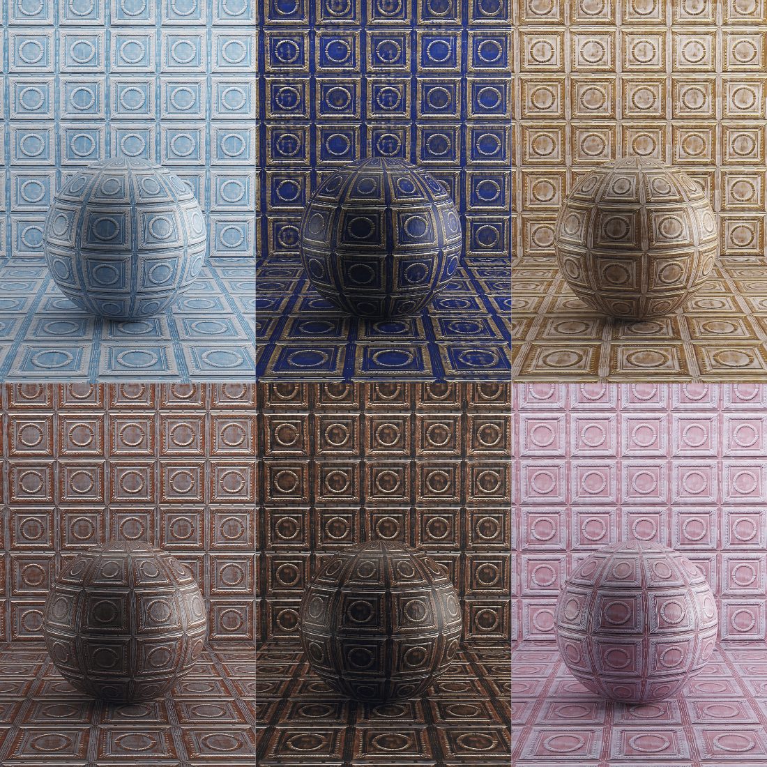 Wallpaper Bois Azure 4k Pbr Seamless - 3D Model for VRay, Corona, VRay