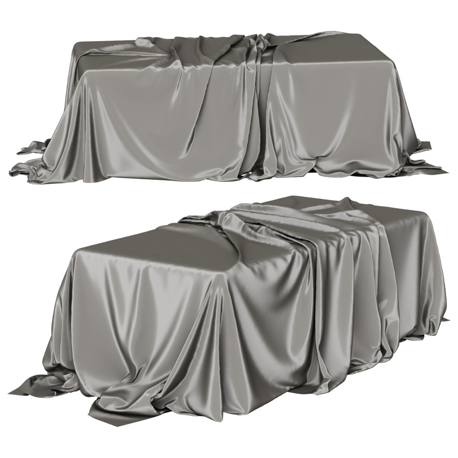 Tablecloth With Folds - 3D Model for VRay, Corona