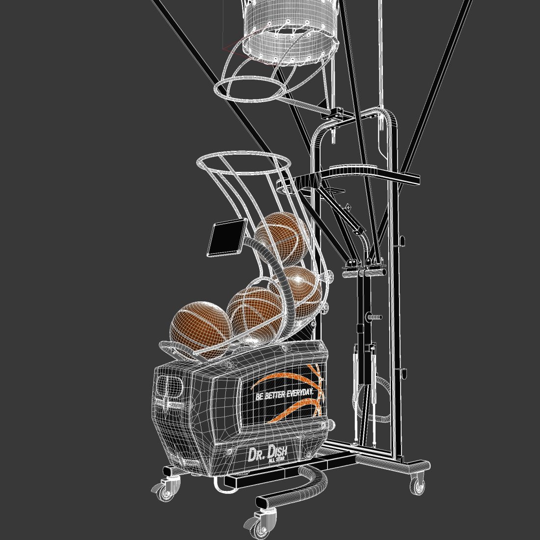 Basketball Shooting Machine Dr Dish Rebel 3D Model for VRay | CGMood