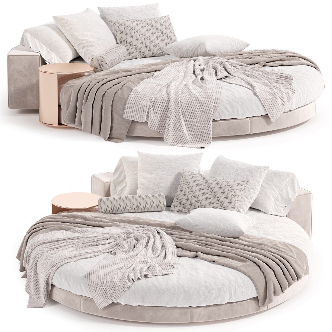 Glamour Round Bed 3D Model for Corona | CGMood