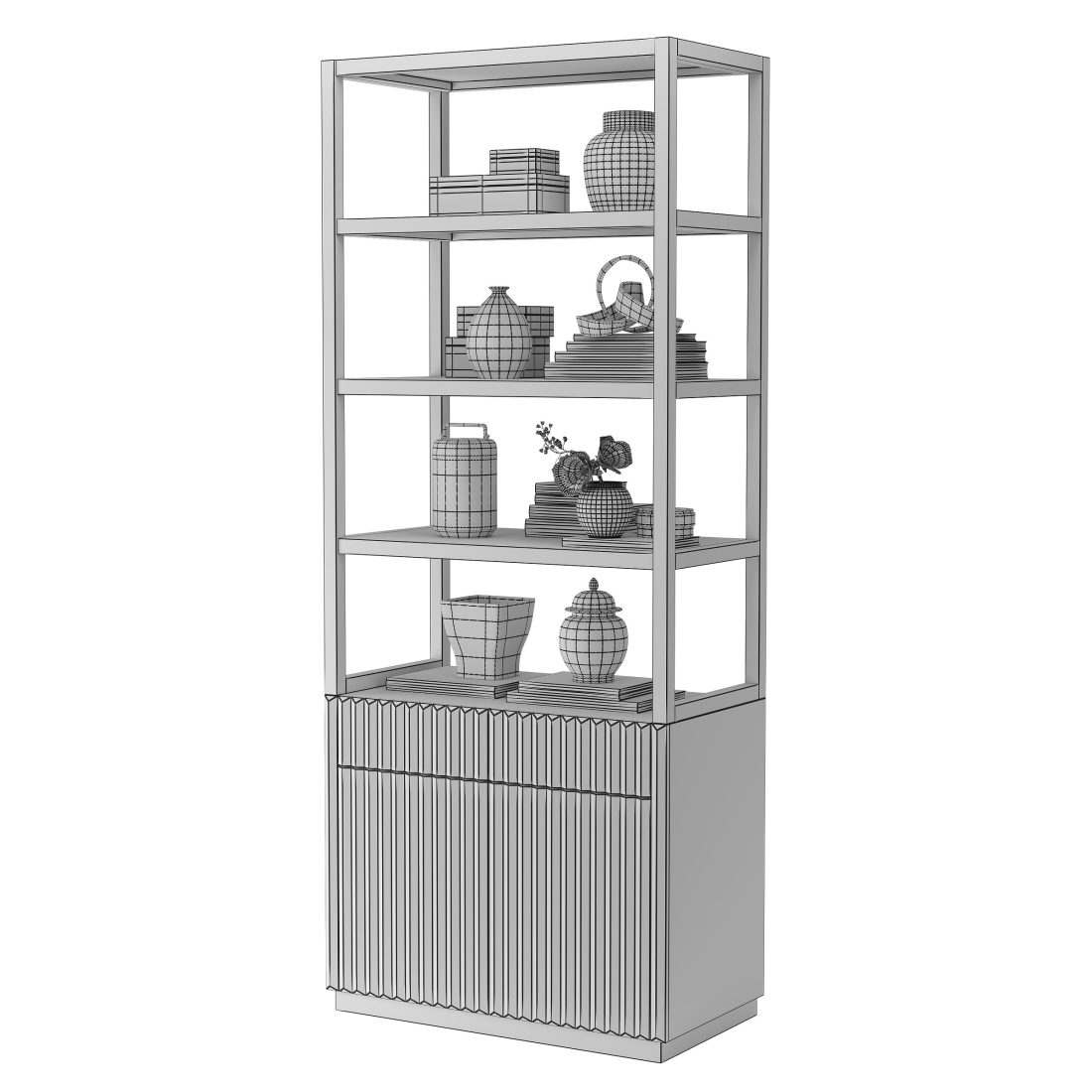 Williams Sonoma Leon Fluted Shelving 3D Model for Corona | CGMood
