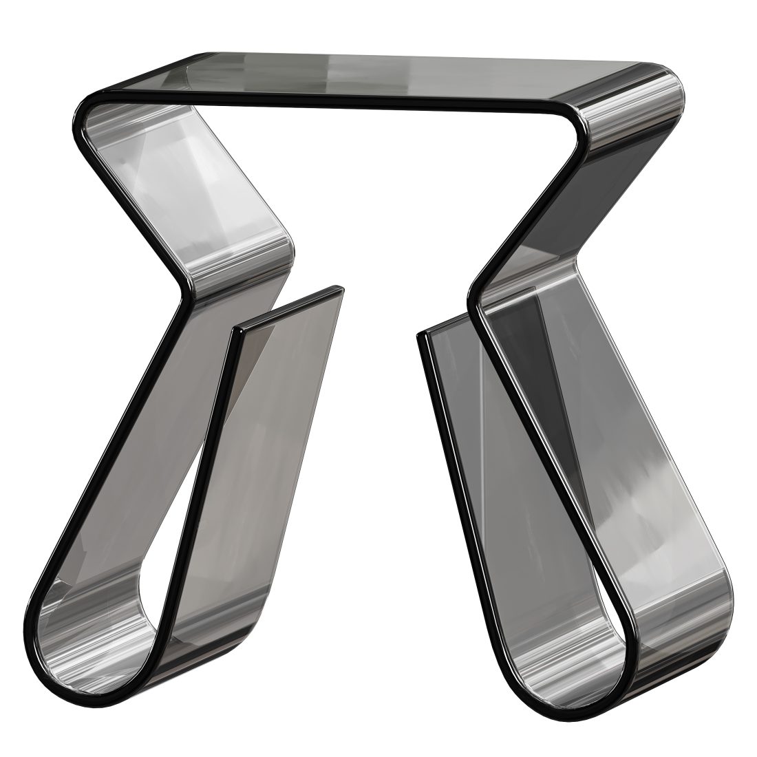 Acrylic Curve Edge Side Table - Minimalist 3D Model for Corona | CGMood