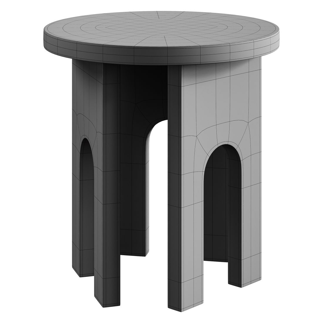 Connecting Table Round - 3D Model for Corona